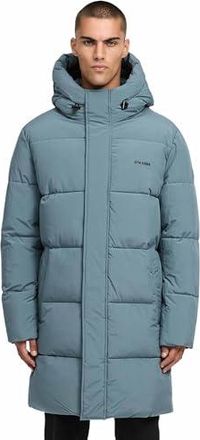 Stone Harbor Manteau dhiver pour homme (S-3XL) doubl&eacute; en polaire matelass&eacute; avec capuche - B771, Bleu temp&ecirc;te, 3XL