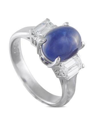 Luxury Bazaar diamond and sapphire ring - Silber