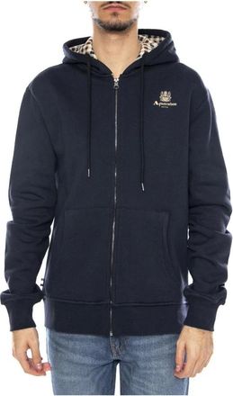 Aquascutum Homme, Sweatshirts et sweats &agrave; capuche, Bleu, Taille: S Sweat &agrave; capuche zipp&eacute;