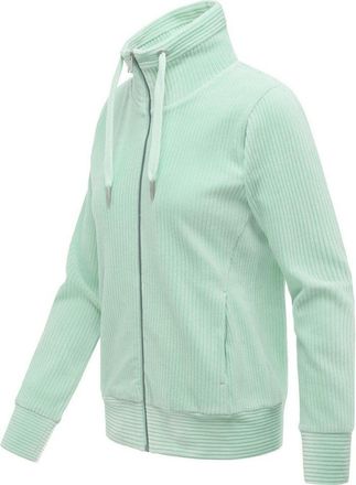 Ragwear Sweatjacke Ronette Cordy Zip-Jacke aus weichem Kord und hohem Kragen
