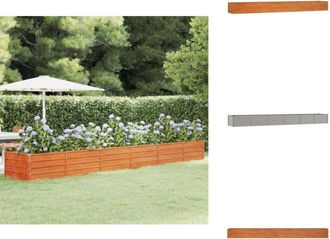 vidaXL Vidaxl - Lit surélevé de jardin rouillé 480x80x45 cm acier corten - Jardiniere Acier Corten - Bac Plante Exterieur - Pot De Fleurs Rustique - Lit