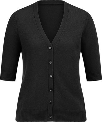 Peter Hahn Strickjacke V-Ausschnitt Peter Hahn schwarz