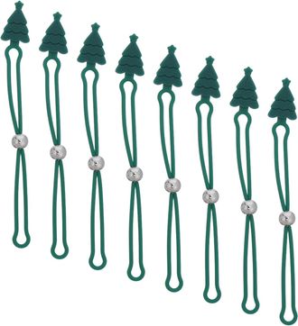 Valiclud 8 St&uuml;ck Teiliges Silikon Weihnachtsbaum Aufh&auml;nger Verstellbare rutschfeste Christbaumschmuck Haken f&uuml;r Innen Au&szlig;en Wiederverwendbare Kabelbinder f&uuml;r W