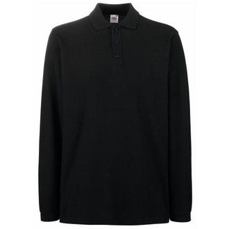 Fruit Of The Loom Fruit Of The Loom - Polo Manches Longues - Homme (XXL) (Noir), Noir, XXL