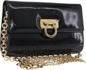 Ferragamo Sac port&eacute; &eacute;paule Pre-owned - Femme - Pre-owned - Noir - Taille: ONE Size