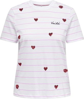 Only Onlkita Life Reg S/S Heart Top Box JRS