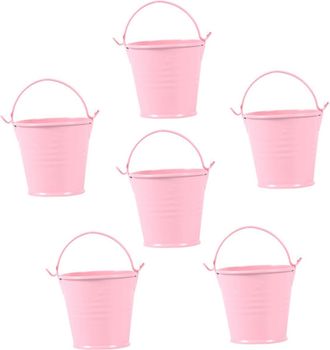 Happyyami 6 St&uuml;ck Rosa Blumeneimer Dekorative Pflanzt&ouml;pfe f&uuml;r Sukkulenten und Hausdekoration f&uuml;r Kleine Pflanzen