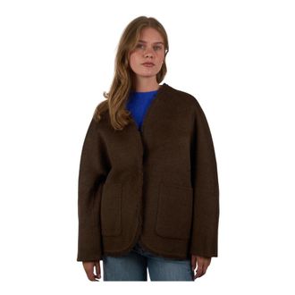 Jcsophie Felted Boxy Jacket - - Jackets - Damen - Braun - M