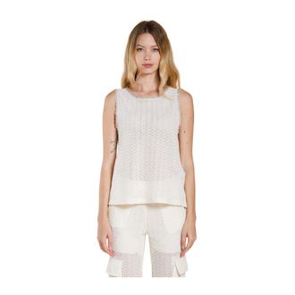 Mason's Femme, Tops, Beige, Taille: 44 FR Karina Sleeveless Shirt