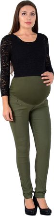 ESRA Schwangerschaftshose Umstandshose Hose für Schwangerschaft Skinny Maternity Hose J530