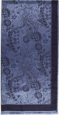 Etro Etro Schal Mit Seide blau