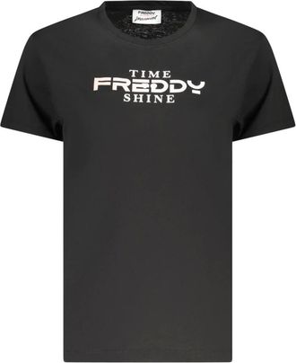 Freddy Femme, Tops, Noir, Taille: 42 FR T-shirt &agrave; manches courtes