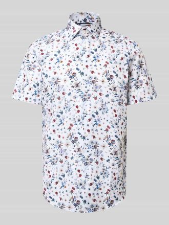 Christian Berg Regular Fit Business-Hemd aus Baumwolle mit Kentkragen