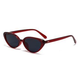 Generic Lunettes De Soleil Unisexes &Agrave; Monture Fine For Les Vacances En Plein Air, Trajets Domicile-travail Et La Conduite(Red)