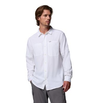 Columbia Herren Silver Ridge Utility Lite Long Sleeve Wander-Shirt, Weiss/opulenter Garten, XL