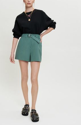 Maje Short Tailleur &Eacute;lastiqu&eacute; - Vert - Taille 42 - Maje