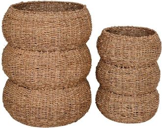 House Nordic House Nordic - Lot de 2 paniers ronds sarbas - Herbe de mer naturelle