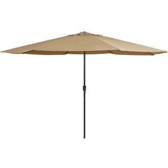 vidaXL Parasol dext&eacute;rieur avec m&acirc;t en m&eacute;tal 400cm Taupe