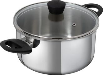 Kuhn Rikon Classic Kochtopf mit Deckel, Edelstahl, Induktion, 3 Liter/20 cm, Silber