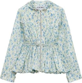 Loewe Veste &agrave; capuche en taffetas de soie m&eacute;lang&eacute;e