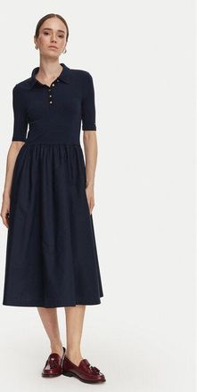 Tommy Hilfiger Kleid f&uuml;r den Alltag WW0WW52227 Dunkelblau Regular Fit