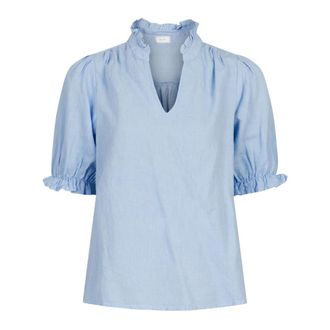 Neo Noir Odesa Bluse - - Blouses & Shirts - Damen - Blau - 2XL