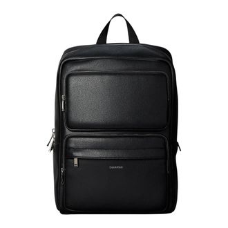 Calvin Klein Raised Double Pocket Backpack - - Bags - Herren - Schwarzk - ONE SIZE
