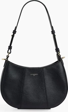 Le Tanneur Petit sac demi-lune Juliette en cuir grain&eacute;