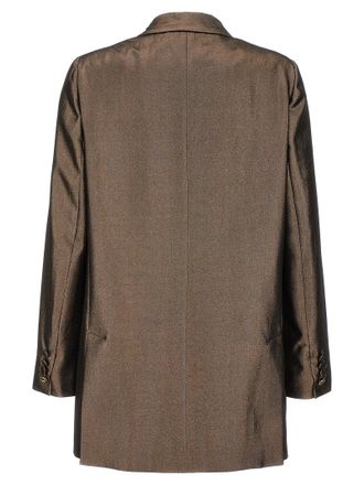 Max Mara Womens Brown Silk Blazer Clothing