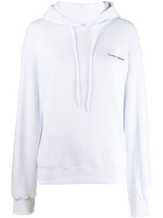 Chiara Ferragni Kapuzenpullover mit Logo - Wei&szlig;