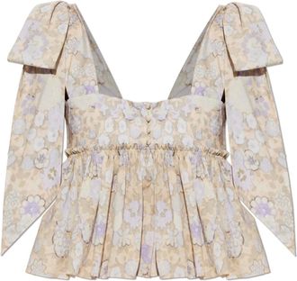 Chlo&eacute; Femme, Blouses et Chemises, Multicolore, Taille: 38 FR Top &agrave; motif floral
