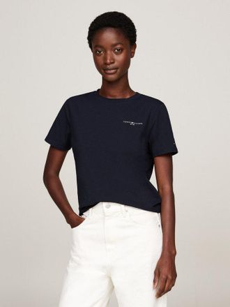 Tommy Hilfiger Rundhalsshirt 1985 REG MINI CORP LOGO C-NK SHORT SLEEVE mit Tommy Hilfiger Logoschriftzug und Bestickung