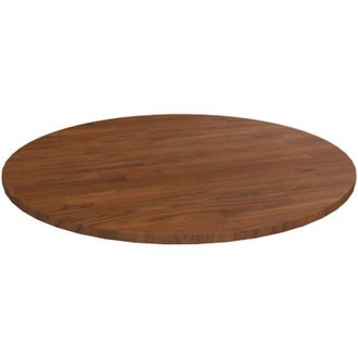 vidaXL Dessus de table rond Marron fonc&eacute; &Oslash;70x1,5cm Ch&ecirc;ne massif trait&eacute;