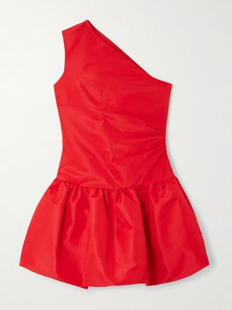 Patou Asymmetrisches Minikleid Aus Recycelter Faille - Rot