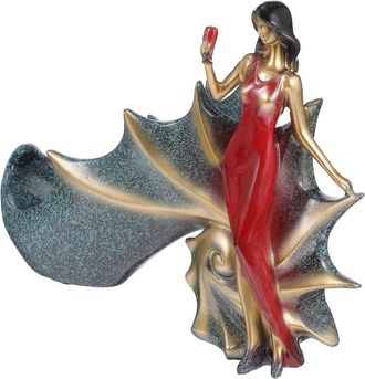 BESPORTBLE Kreatives Weinflaschenregal aus Resin mit Frauenfigur Edler Weinhalter f&uuml;r Zuhause Bar und Restaurant Stilvolle Weinflaschenablage Geschenk f&uuml;r Weinli