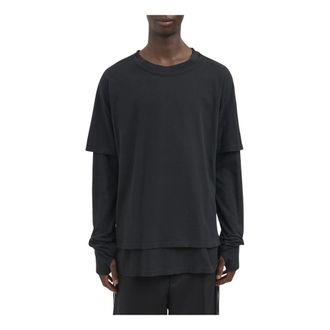 Andrea Ya'aqov T-Shirt L/S Double Layer - - Tops - Herren - Schwarzk - L