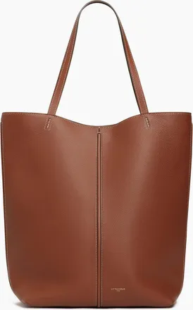 Le Tanneur Sac cabas moyen mod&egrave;le Hortense en cuir grain&eacute; double face