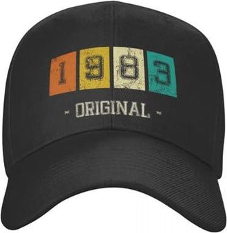 Generic Casquette de baseball classique vintage Born in 1983 Birth Year Trucker Hat Women Men Custom Adjustable Unisex Baseball Cap Spring Gift