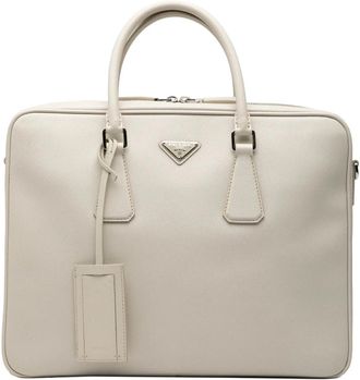 Prada Crossbody Bags - Saffiano Business Bag - Gr. unisize - in Wei&szlig; - f&uuml;r Damen