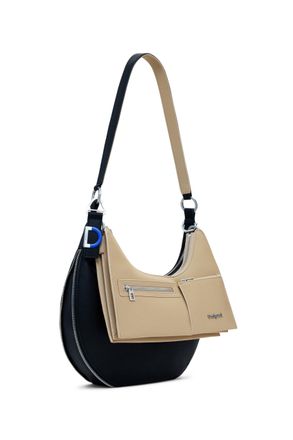 Desigual Schultertasche Umh&auml;ngetasche Delta Lyra Shoulder Bag Black schwarz