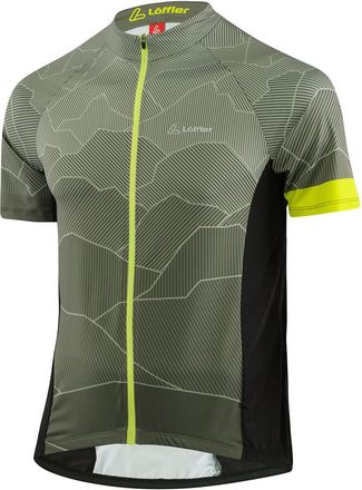 LOEFFLER Hills Mid Kurzarm Full-Zip Fahrradtrikot Herren oliv