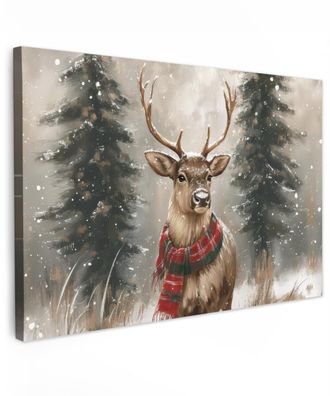 MuchoWow © Weihnachtsdeko Wandbilder 90x60 cm Wohnzimmer Wanddeko Schlafzimmer Weihnachtsgeschenke Zimmer Deko auf Wand Dekoration Wall Art Geschenke Winter - 