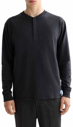 Scotch & Soda Herren Slub Shirt Ls Henley-Hemd, Meteorit 021, XL