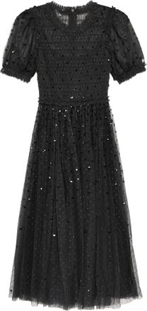 Needle & Thread robe à ornements en sequins - Noir