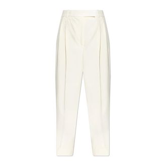 R&oacute;he Femme, Pantalons, Beige, Taille: 42 FR Pleated Pantalons