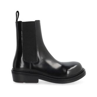 Bottega Veneta Stiefeletten mit Blockabsatz und elastischen Eins&auml;tzen - - Shoes - Damen - Schwarzk - 38 EU