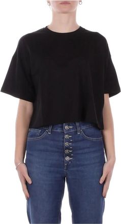 Dondup Femme, Tops, Noir, Taille: 38 FR Back Logo Top