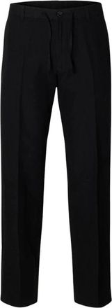 Selected Homme, Pantalons, Noir, Taille: M Leroy Straight Pantalons