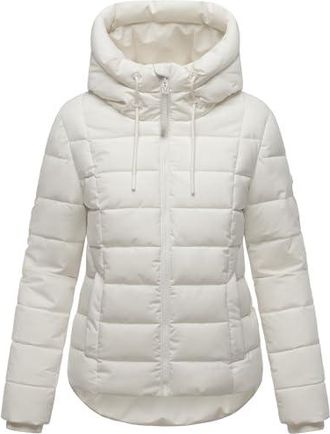 Marikoo Tayenaa Veste dhiver chaude matelass&eacute;e pour femme avec capuche Taille XS-XXL, blanc cass&eacute;, S
