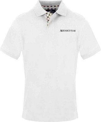 Aquascutum Poloshirt f&uuml;r Herren, Mit Kragen (Wei&szlig;)